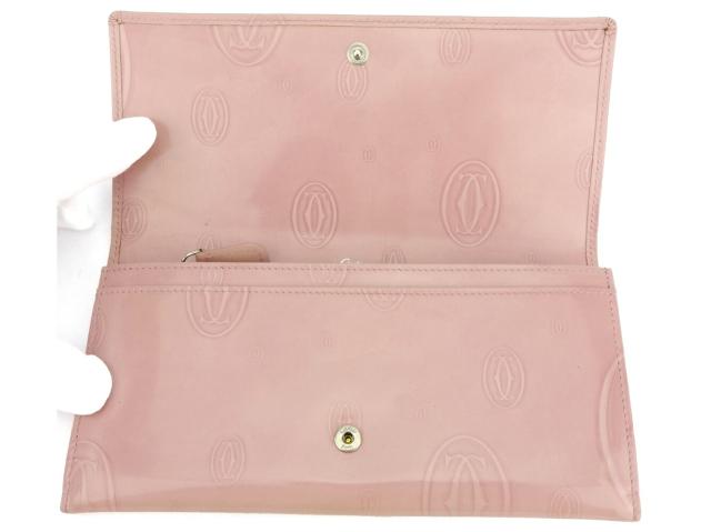 カルティエ CARTIER 長財布ハッピーバースデー ピンク シルバー