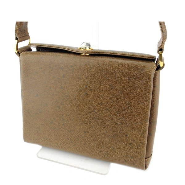 【BIGお買い物ラリー★30%OFFセール中】グッチ GUCCI ハンドバッグスクエア ポーチ＆ミラー付き オールドグッチ ブラウン ゴールド シルバー レディース 中古