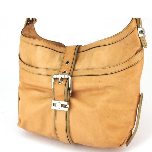 【BIGお買い物ラリー★30%OFFセール中】ヴェルサーチ VERSACE ショルダーバッグメデューサ ベージュ レディース 中古