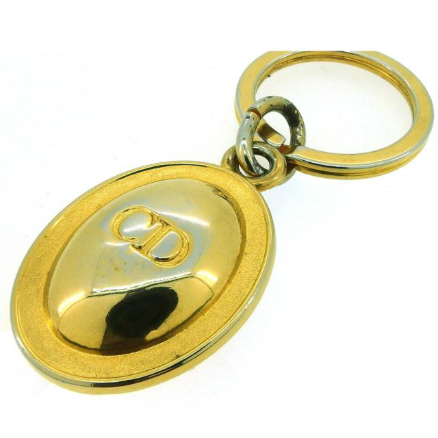 【BIGお買い物ラリー★30%OFFセール中】ディオール Dior キーホルダーCDマーク ゴールド レディース 中古