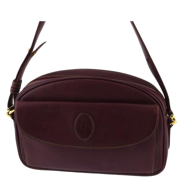 【BIGお買い物ラリー★30%OFFセール中】カルティエ CARTIER ショルダーバッグマストライン ボルドー ゴールド レディース 中古