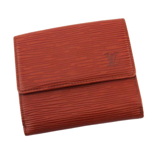 【BIGお買い物ラリー★30%OFFセール中】ルイ・ヴィトン LOUIS VUITTON 二つ折り財布エピ ポルトモネビエカルトクレディ ブラウン レディース 中古