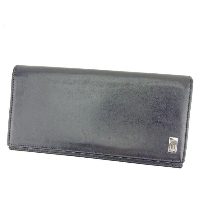 【BIGお買い物ラリー★30%OFFセール中】ダンヒル Dunhill 長財布サイドカー ブラック シルバー レディース 中古