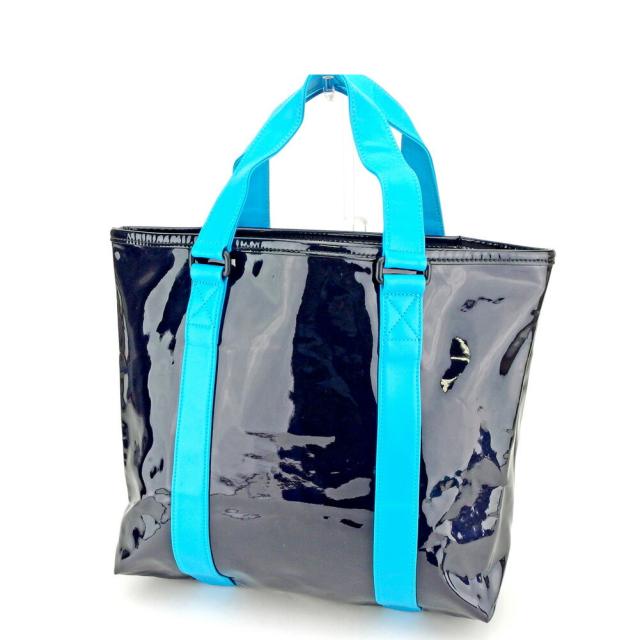 【BIGお買い物ラリー★30%OFFセール中】マークバイマークジェイコブス MARC BY MARC JACOBS トートバッグバイカラー ブラック ブルー レディース 中古