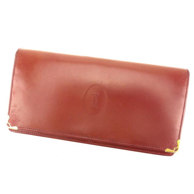 【BIGお買い物ラリー★30%OFFセール中】カルティエ CARTIER 長財布マストライン ボルドー レディース 中古