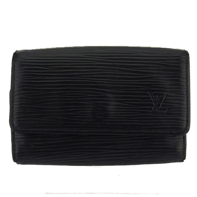 【BIGお買い物ラリー★30%OFFセール中】ルイ・ヴィトン LOUIS VUITTON キーケースエピ ミュルティクレ6 ブラック ゴールド レディース 中古