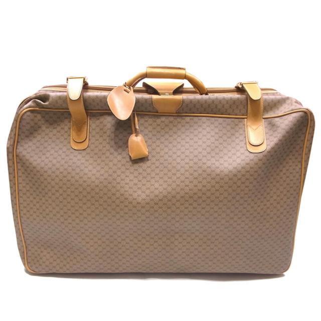 【BIGお買い物ラリー★30%OFFセール中】グッチ GUCCI トランクマイクロGG オールドグッチ ベージュ ブラウン ゴールド レディース 中古