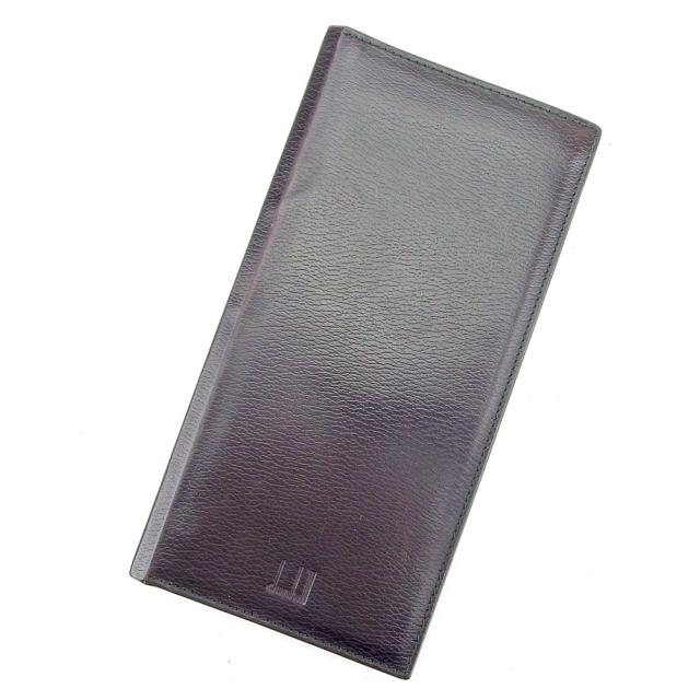 【BIGお買い物ラリー★30%OFFセール中】ダンヒル Dunhill 札入れロゴ ブラック レディース 中古