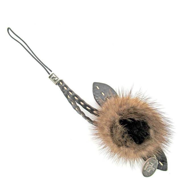 【BIGお買い物ラリー★30%OFFセール中】フェンディ FENDI ストラップファー ブラウン レディース 中古