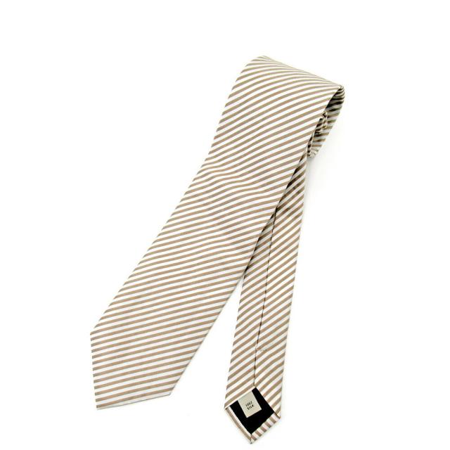 【X'masセール★30%OFF】バーバリー BURBERRY ネクタイレジメンタル ベージュ レディース 中古