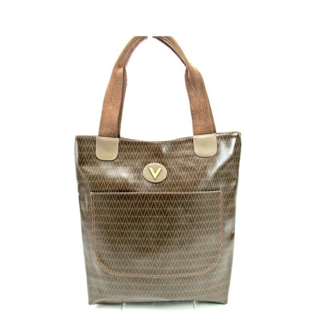 【BIGお買い物ラリー★30%OFFセール中】マリオ・ヴァレンティノ MARIO VALENTINO トートバッグロゴ ブラウン レディース 中古