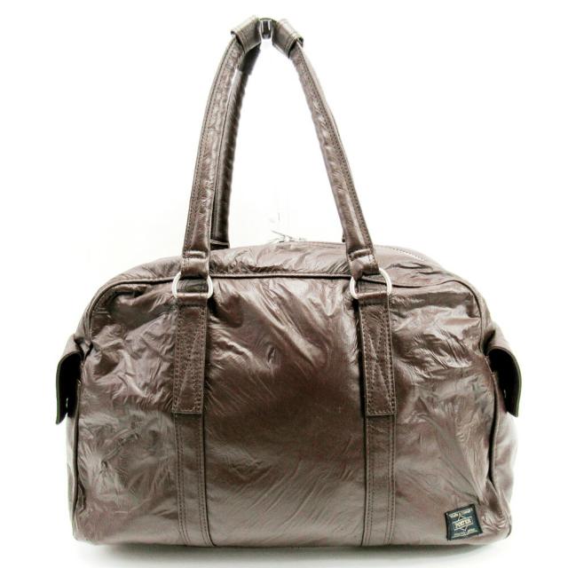 【BIGお買い物ラリー★30%OFFセール中】ポーター PORTER ボストンバッグ ブラウン レディース 中古