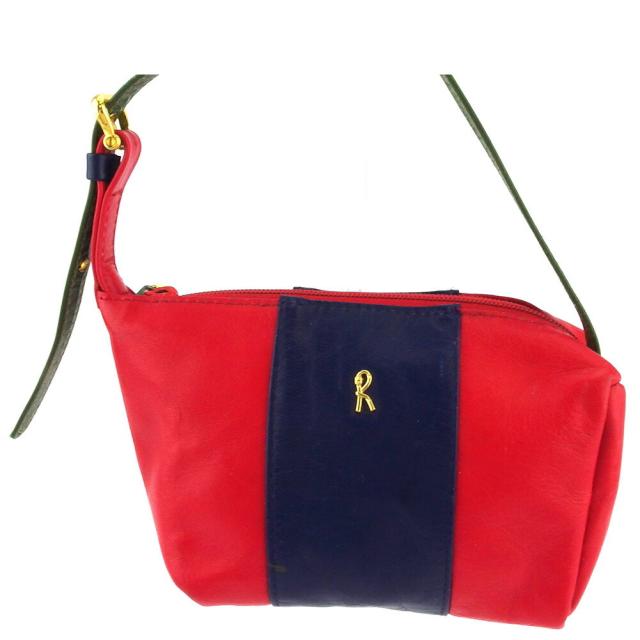 【BIGお買い物ラリー★30%OFFセール中】ロベルタ・ディ・カメリーノ Roberta di Camerino ポーチRマーク レッド ネイビー グリーン ゴールド レディース 中古