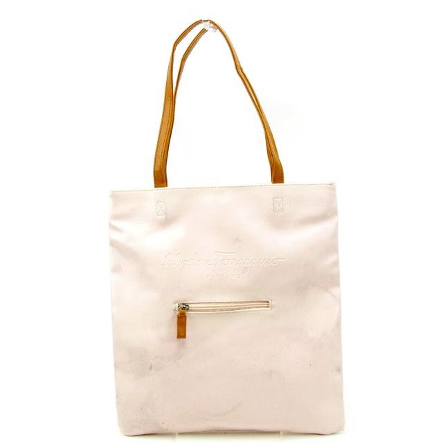 【BIGお買い物ラリー★30%OFFセール中】サルヴァトーレフェラガモ Salvatore Ferragamo トートバッグ ピンク ブラウン レディース 中古