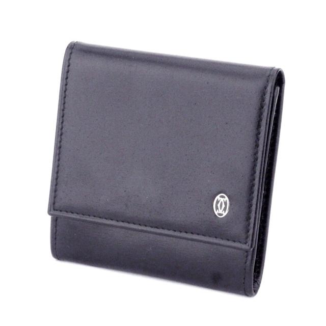 【BIGお買い物ラリー★30%OFFセール中】カルティエ CARTIER ケースパシャ スクエアフォルム ブラック シルバー レディース 中古