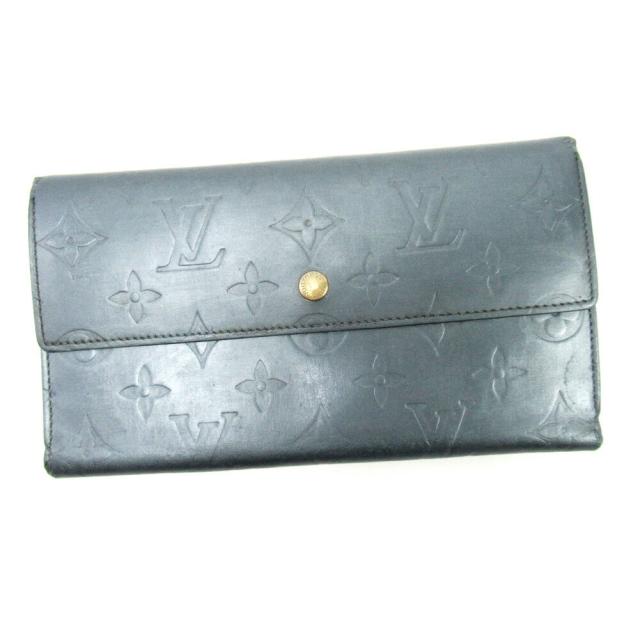 【BIGお買い物ラリー★30%OFFセール中】ルイ・ヴィトン LOUIS VUITTON 長財布モノグラムマット ポルトトレゾール・インターナショナル ブルー レディース 中古