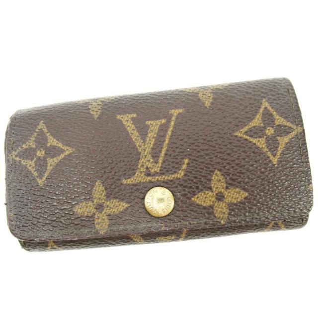 【BIGお買い物ラリー★30%OFFセール中】ルイ・ヴィトン LOUIS VUITTON キーケースモノグラム ミュルティクレ4 ブラウン レディース 中古