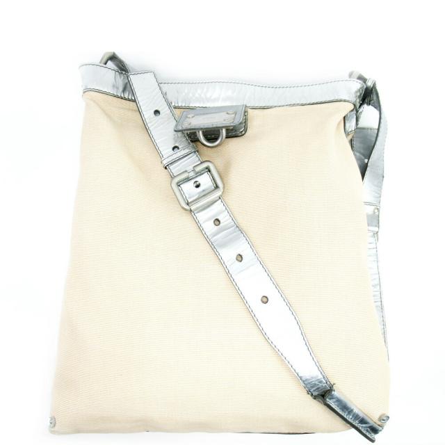 【BIGお買い物ラリー★30%OFFセール中】クロエ Chloe ショルダーバッグ シルバー ベージュ レディース 中古