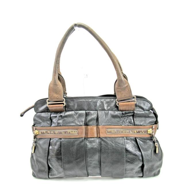 【X'masセール★30%OFF】クロエ Chloe トートバッグ ブラック ブラウン レディース 中古