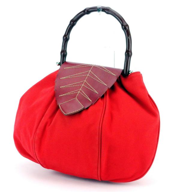 マックスアンドコー MAX&CO ハンドバッグリーフモチーフ レッド