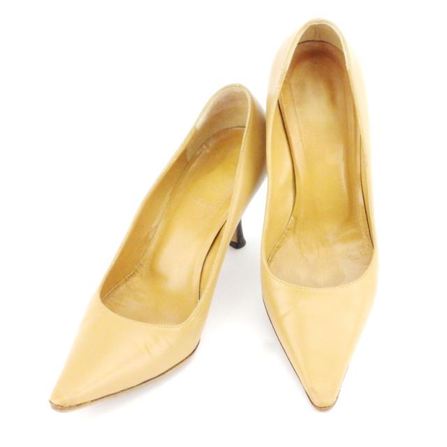 【BIGお買い物ラリー★30%OFFセール中】バリー BALLY パンプスポインテッドトゥ ♯35EU 4ハーフUS ベージュ ブラウン レディース 中古