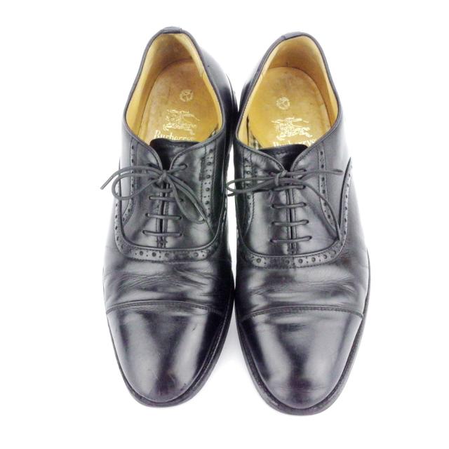 【BIGお買い物ラリー★30%OFFセール中】バーバリー BURBERRY その他靴オックスフォード ♯7ハーフ ストレートチップ ブラック レディース 中古