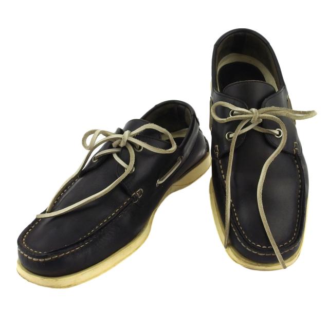 【BIGお買い物ラリー★30%OFFセール中】サルヴァトーレフェラガモ Salvatore Ferragamo その他靴デッキシューズ ♯7ハーフEE ブラック ベージュ レディース 中古