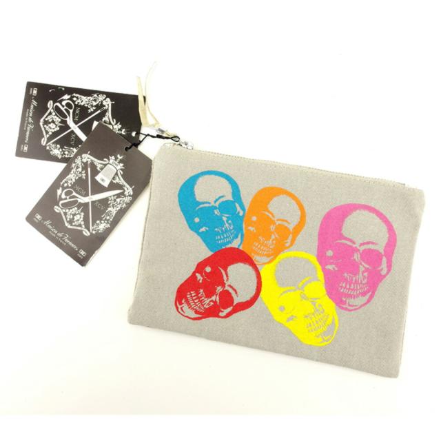 【BIGお買い物ラリー★30%OFFセール中】ポーチスカル グレー 灰色　 レディース 中古