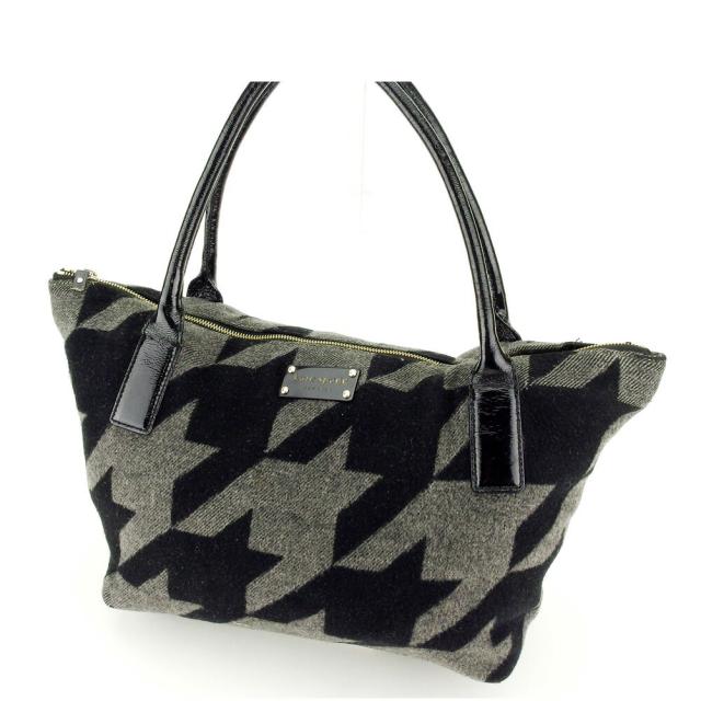 【BIGお買い物ラリー★30%OFFセール中】ケイトスペード Kate Spade トートバッグ ブラック　グレー 灰色 レディース 中古