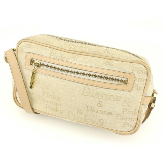 【BIGお買い物ラリー★30%OFFセール中】ピンキーアンドダイアン Pinky＆Dianne ショルダーバッグロゴ ベージュ レディース 中古