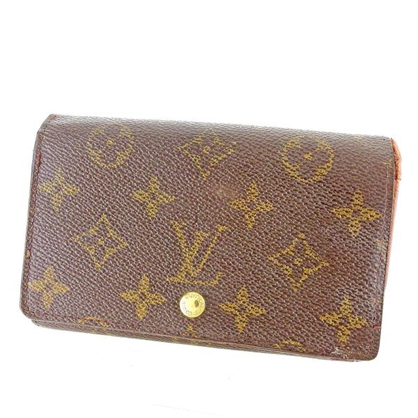 【X'masセール★30%OFF】ルイ・ヴィトン LOUIS VUITTON 長財布モノグラム ポルトモネビエトレゾール ブラウン ベージュ ゴールド レディース 中古