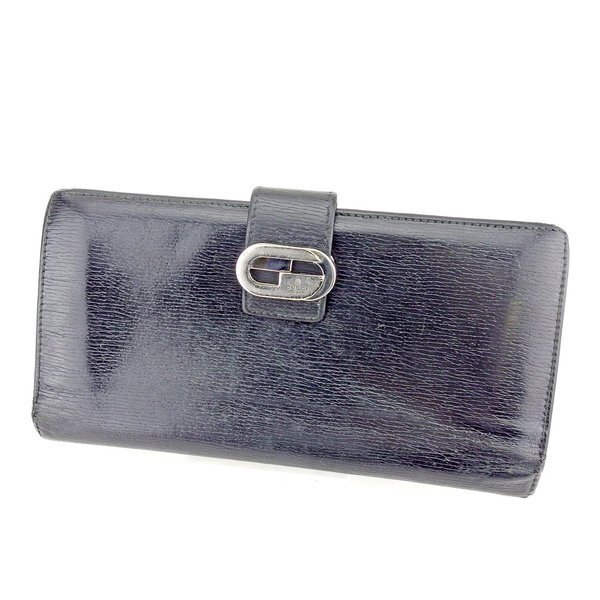 【BIGお買い物ラリー★30%OFFセール中】グッチ GUCCI 長財布ダブルG ブラック シルバー レディース 中古