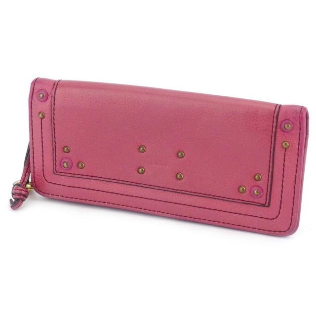 【BIGお買い物ラリー★30%OFFセール中】クロエ Chloe 長財布パディントン ピンク ゴールド シルバー レディース 中古