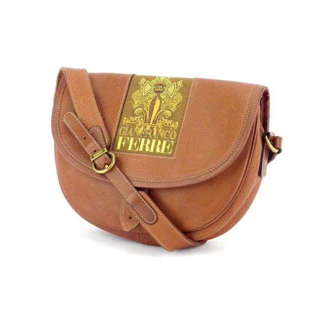 【BIGお買い物ラリー★30%OFFセール中】ジャンフランコ・フェレ GIANFRANCO FERRE ショルダーバッグ ブラウン レディース 中古