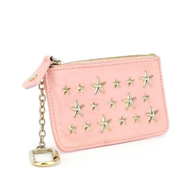 【BIGお買い物ラリー★30%OFFセール中】ジミーチュウ JIMMY CHOO ケーススタッズ ピンク レディース 中古