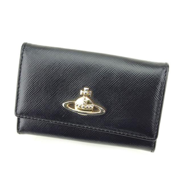 【BIGお買い物ラリー★30%OFFセール中】ヴィヴィアンウエストウッド Vivienne Westwood 長財布オーブ ブラック レディース 中古