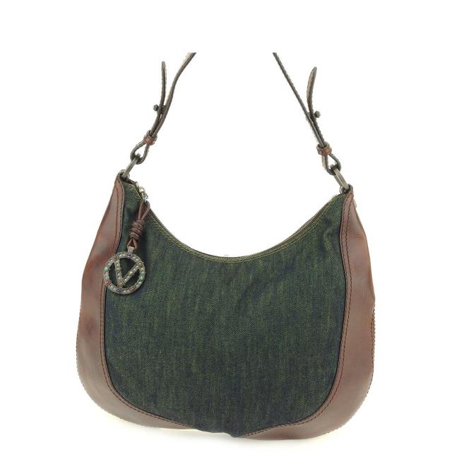 【BIGお買い物ラリー★30%OFFセール中】ヴァレンティノ・ガラヴァーニ Valentino Garavani ショルダーバッグ ブラウン ネイビー レディース 中古