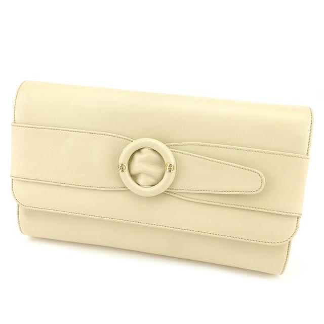 【X'masセール★30%OFF】グッチ GUCCI クラッチバッグダブルG オールドグッチ ベージュ ゴールド レディース 中古