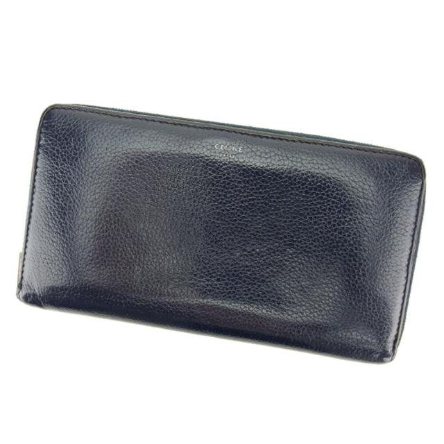 【BIGお買い物ラリー★30%OFFセール中】セリーヌ CELINE 長財布 ネイビー レディース 中古