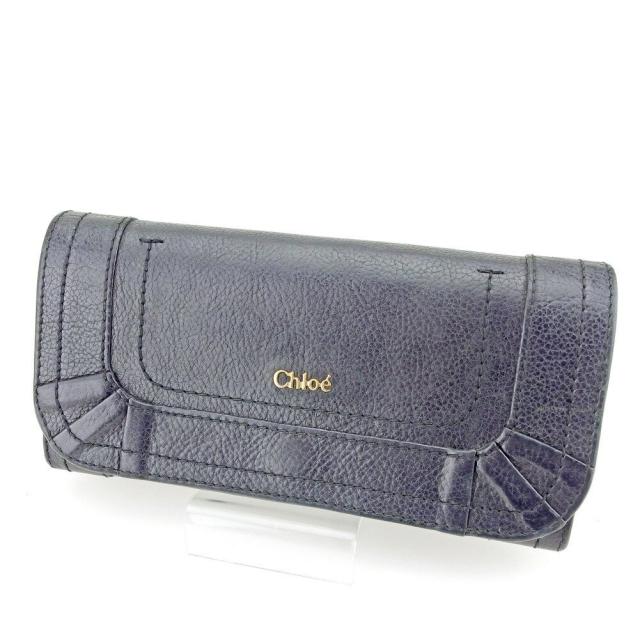 【BIGお買い物ラリー★30%OFFセール中】クロエ Chloe 長財布パラティ ブラック レディース 中古