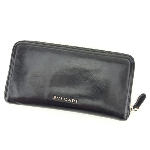 【BIGお買い物ラリー★30%OFFセール中】ブルガリ BVLGARI 長財布 ブラック レディース 中古