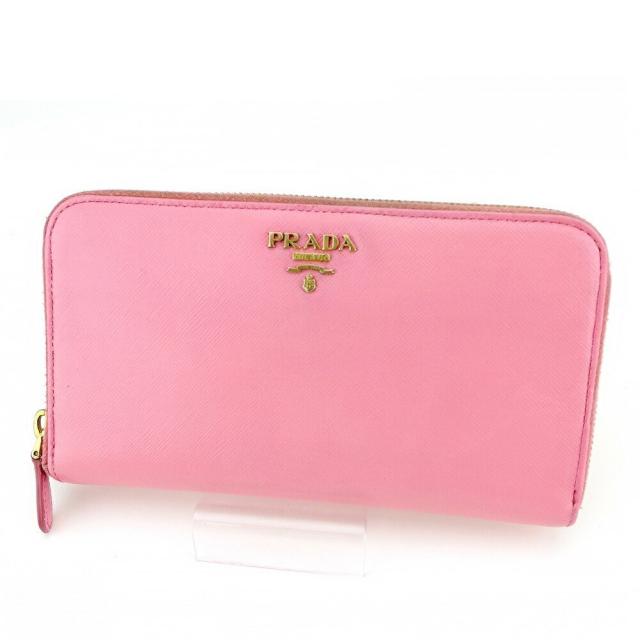 【BIGお買い物ラリー★30%OFFセール中】プラダ PRADA 長財布 ピンク レディース 中古