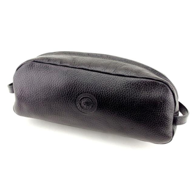 【BIGお買い物ラリー★30%OFFセール中】ジャンニ・ヴェルサーチ Gianni Versace クラッチバッグメデューサ ブラック レディース 中古