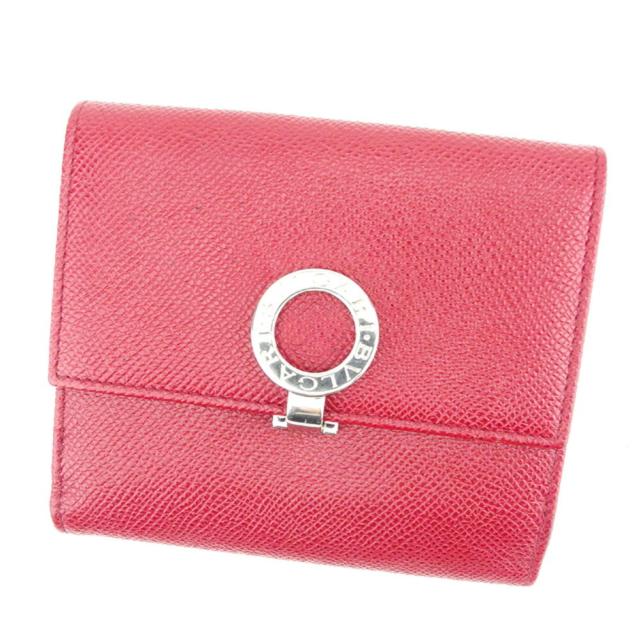 【BIGお買い物ラリー★30%OFFセール中】ブルガリ BVLGARI 二つ折り財布ブルガリブルガリ レッド レディース 中古
