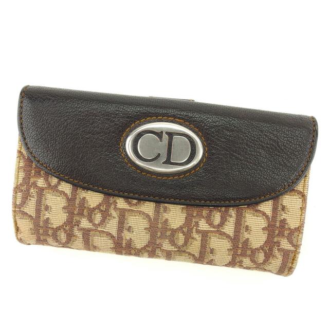 【X'masセール★30%OFF】ディオール Dior 長財布トロッター ブラウン レディース 中古