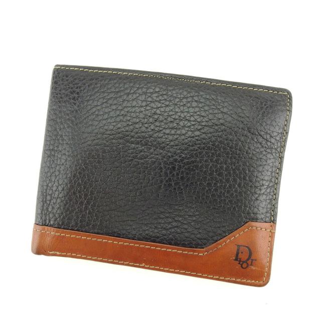 【BIGお買い物ラリー★30%OFFセール中】ディオール Dior 札入れ ブラック ブラウン レディース 中古