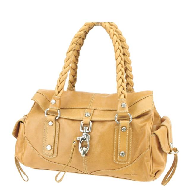 【BIGお買い物ラリー★30%OFFセール中】フランチェスコ・ビアジア FRANCESCO BIASIA ハンドバッグシークレットラブ ベージュ シルバー レディース 中古