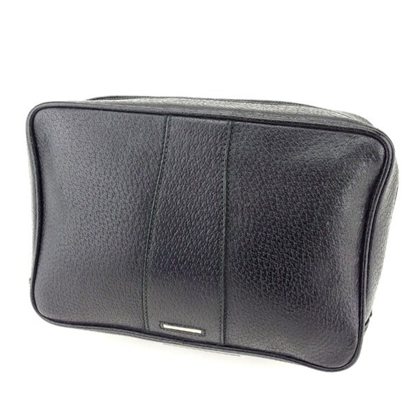 【BIGお買い物ラリー★30%OFFセール中】サルヴァトーレフェラガモ Salvatore Ferragamo クラッチバッグ ブラック レディース 中古