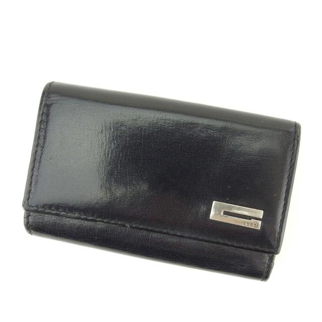 【BIGお買い物ラリー★30%OFFセール中】グッチ GUCCI キーケース ブラック レディース 中古