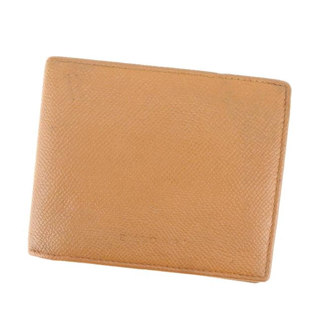 【BIGお買い物ラリー★30%OFFセール中】ブルガリ BVLGARI 札入れ型押しロゴ ライトブラウン レディース 中古